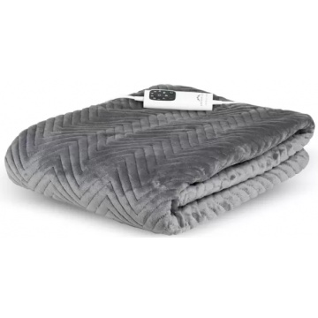 Deluxe Large Super Soft Electric Throw - Grey
